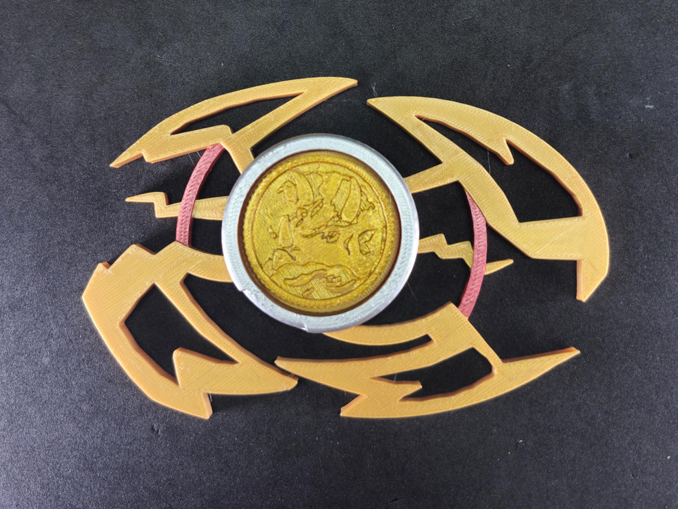 3D Printed Boom Comics Power Rangers Blue Ranger Morpher | Display Pro ...